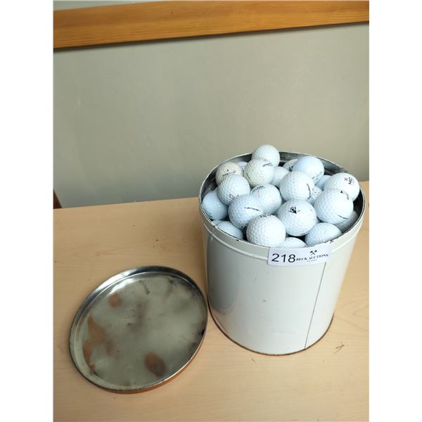 Tin Of Experienced Golf Balls Beck Auctions Inc