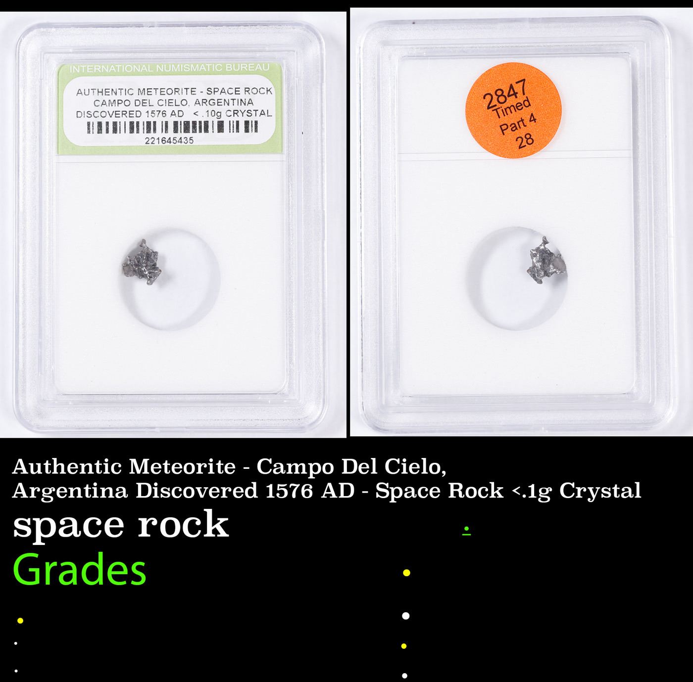 Authentic Meteorite - Campo Del Cielo, Argentina Discovered 1576 AD ...