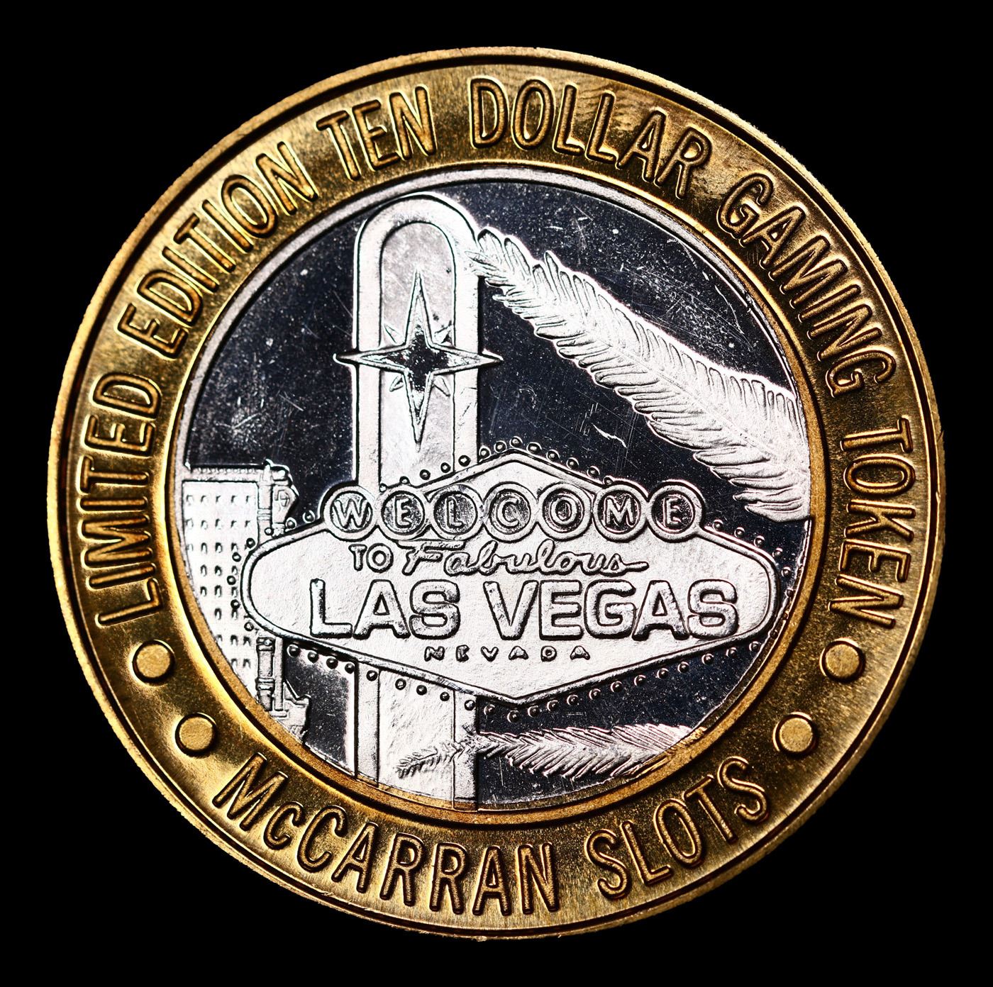 .999 Silver Limited Edition 10 Dollar Gaming Token McCarran Airport LV ...