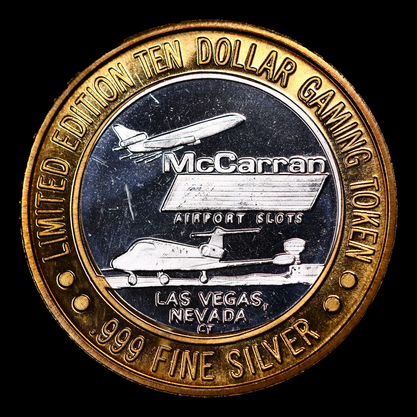 .999 Silver Limited Edition 10 Dollar Gaming Token McCarran Airport LV ...