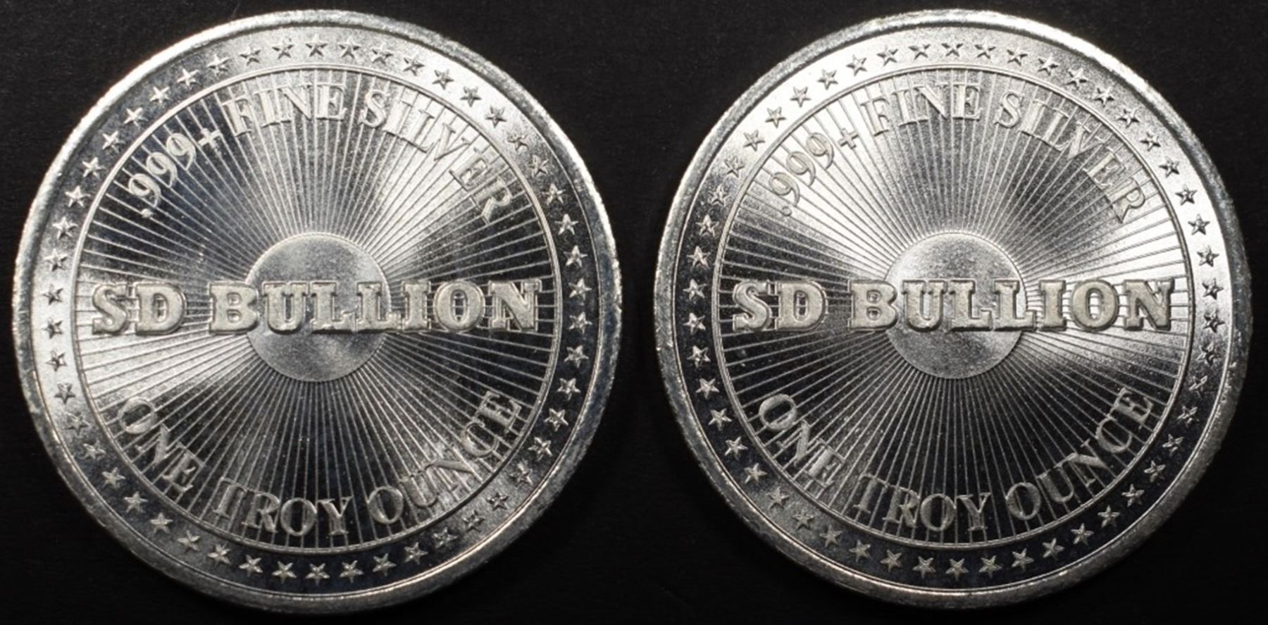 (2) 1oz .999 SILVER FREEDOM EAGLE ROUNDS