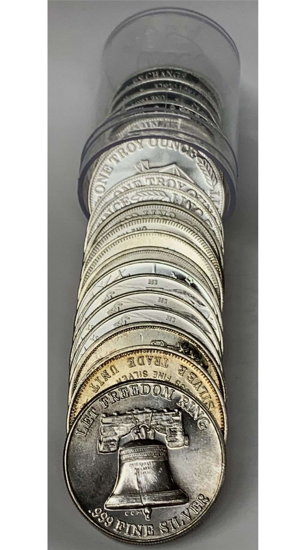 Roll (20-coins) Mixed Vintage Rounds 1 ozt .999 Silver