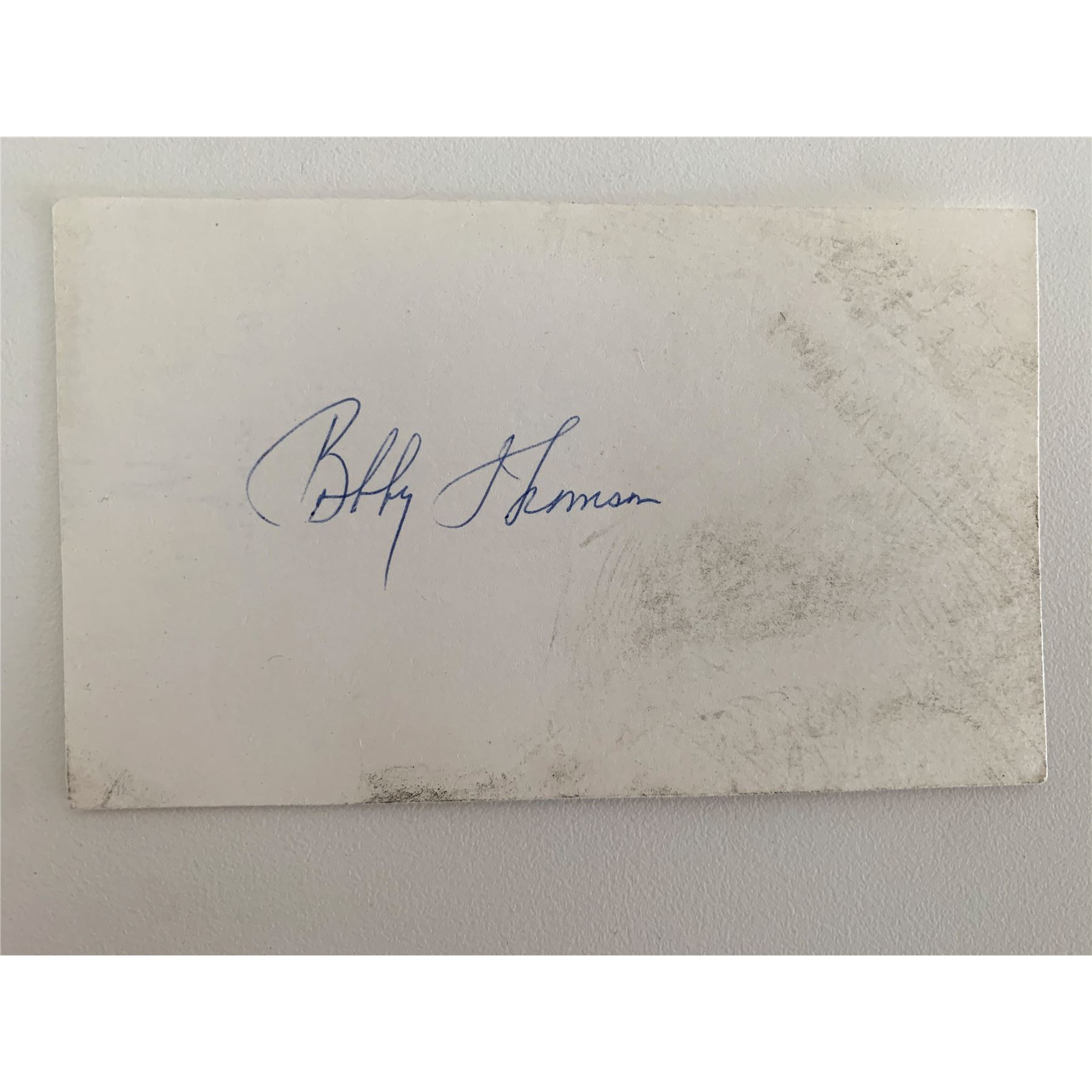 MLB star Bobby Thomson original signature