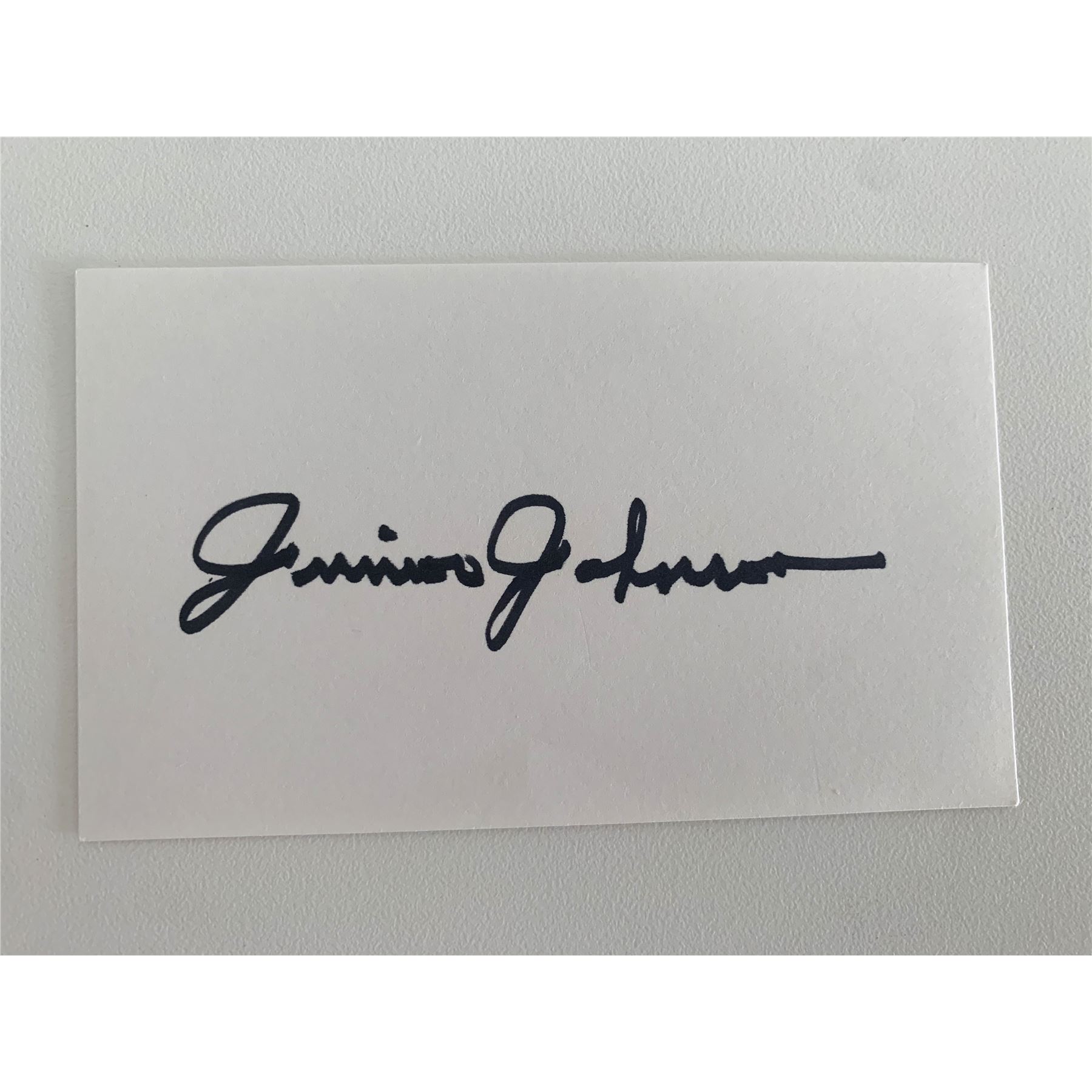 Indy Car Racer Jimmie Johnson original signature