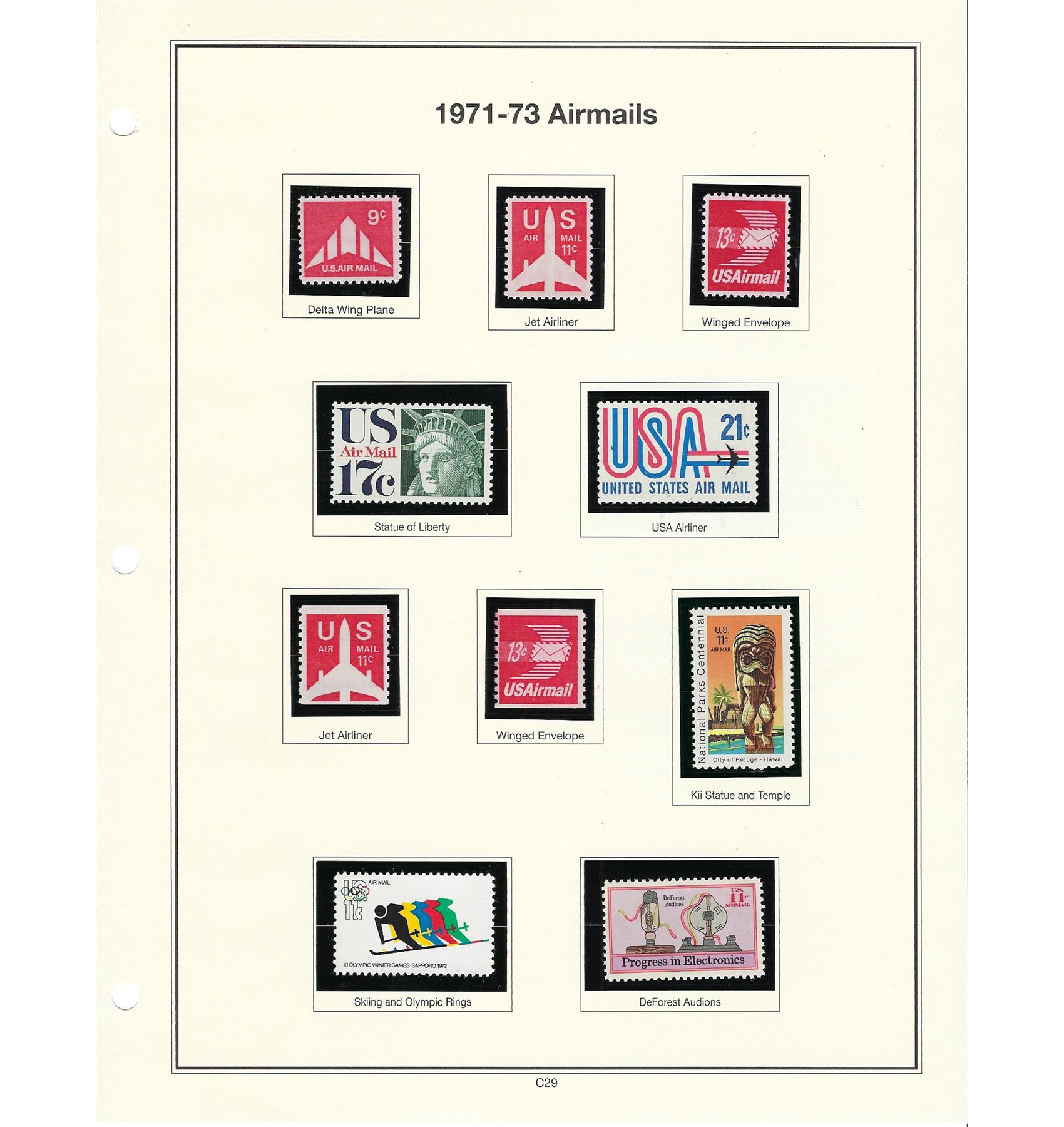 USA 1971-73 Airmails C77 - C86