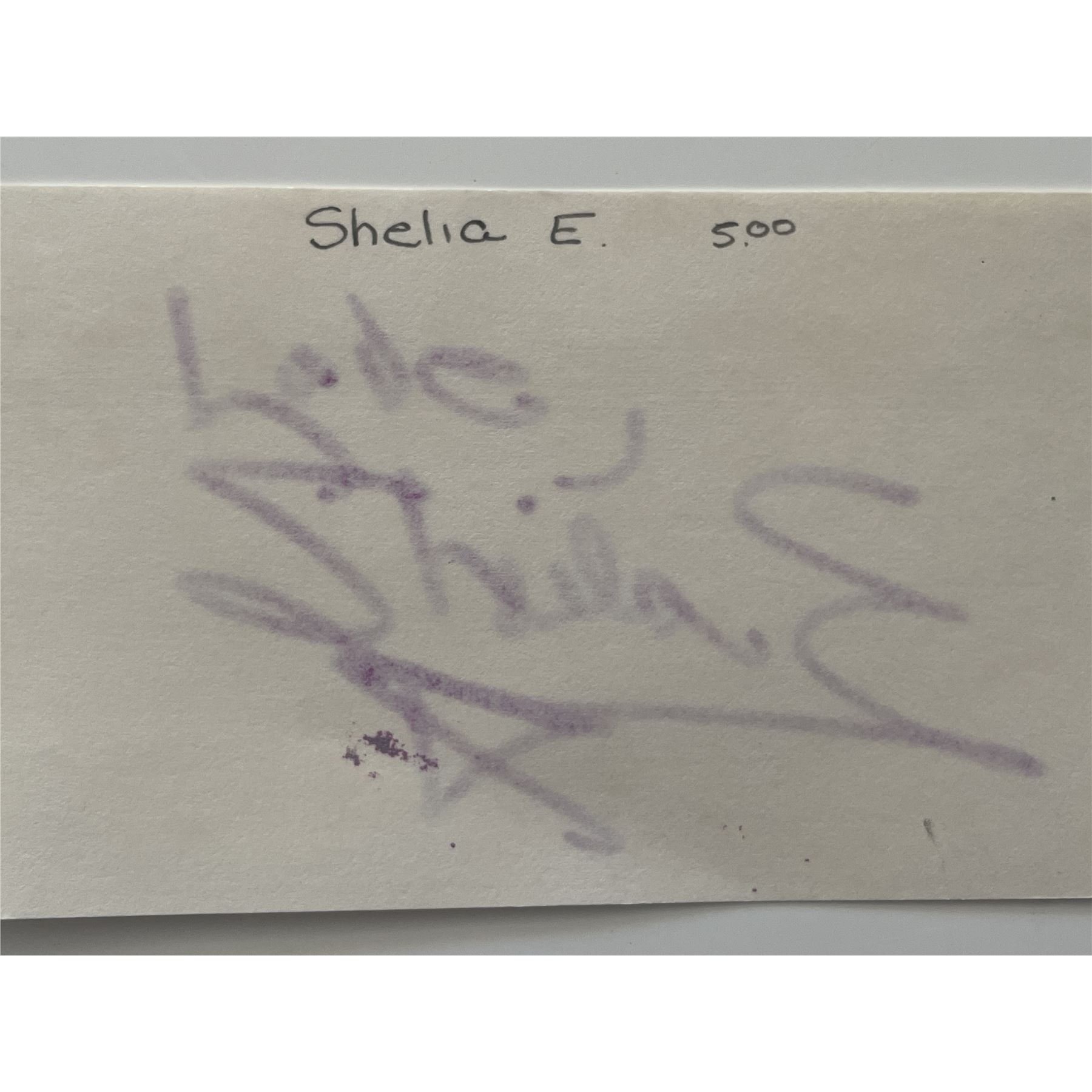 Sheila E. signed note
