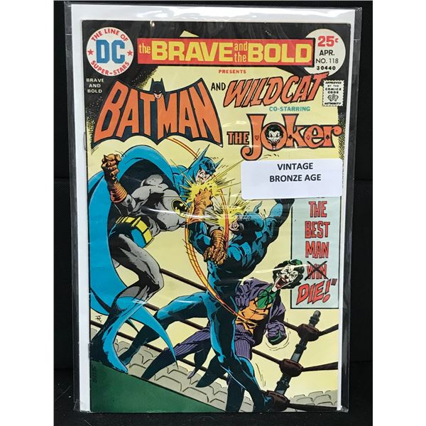Dc Comics No118 Batmanwildcat And The Joker Vintage Broze Age