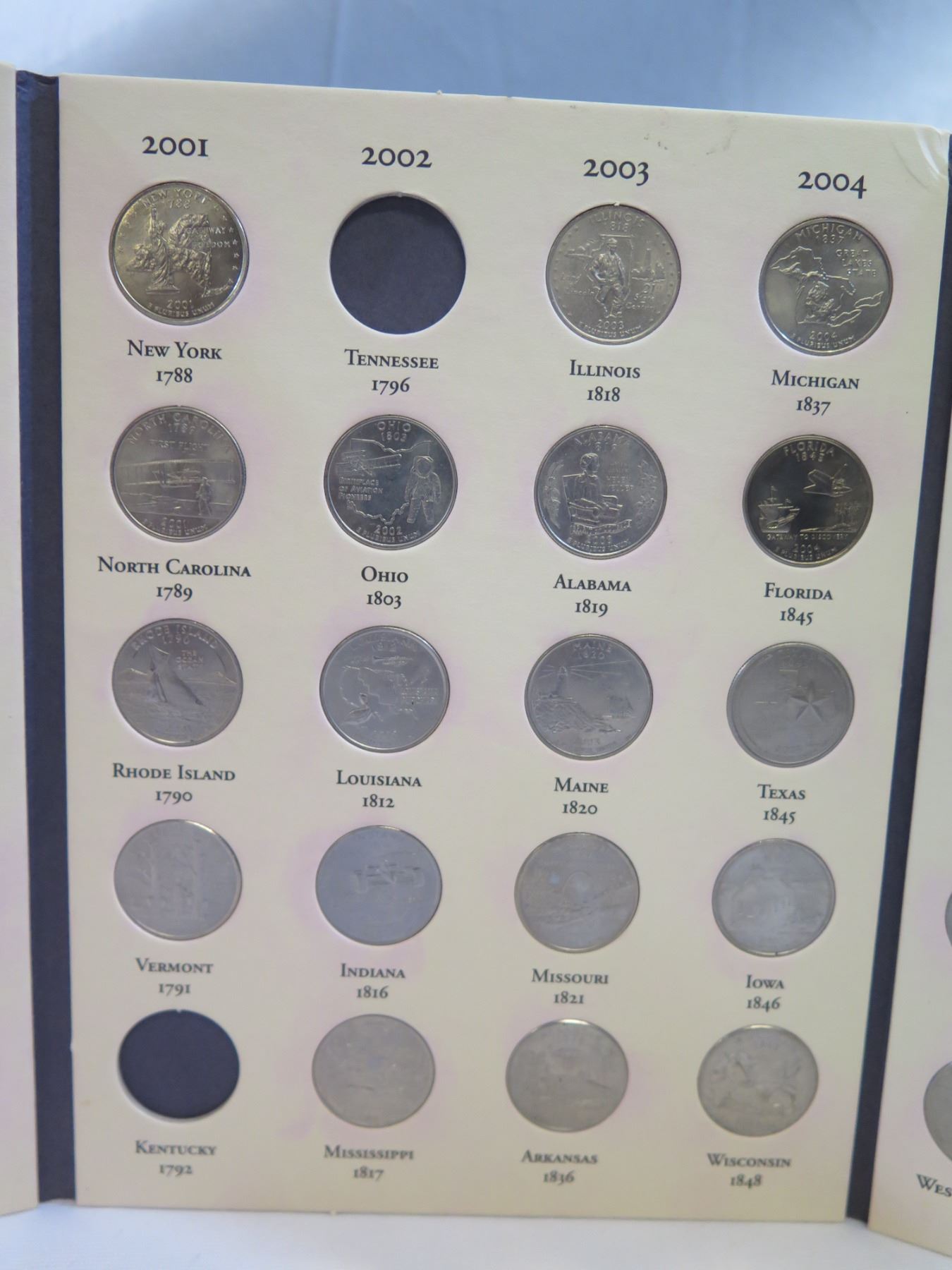 Fifty State Commemorative Quarter Series 1999-2008 (incomplete) - Oahu ... Fifty State Commemorative Quarter Series 1999-2008 (incomplete) - Oahu ...