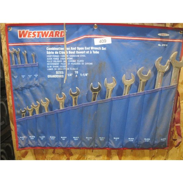 combination box & open end wrench set