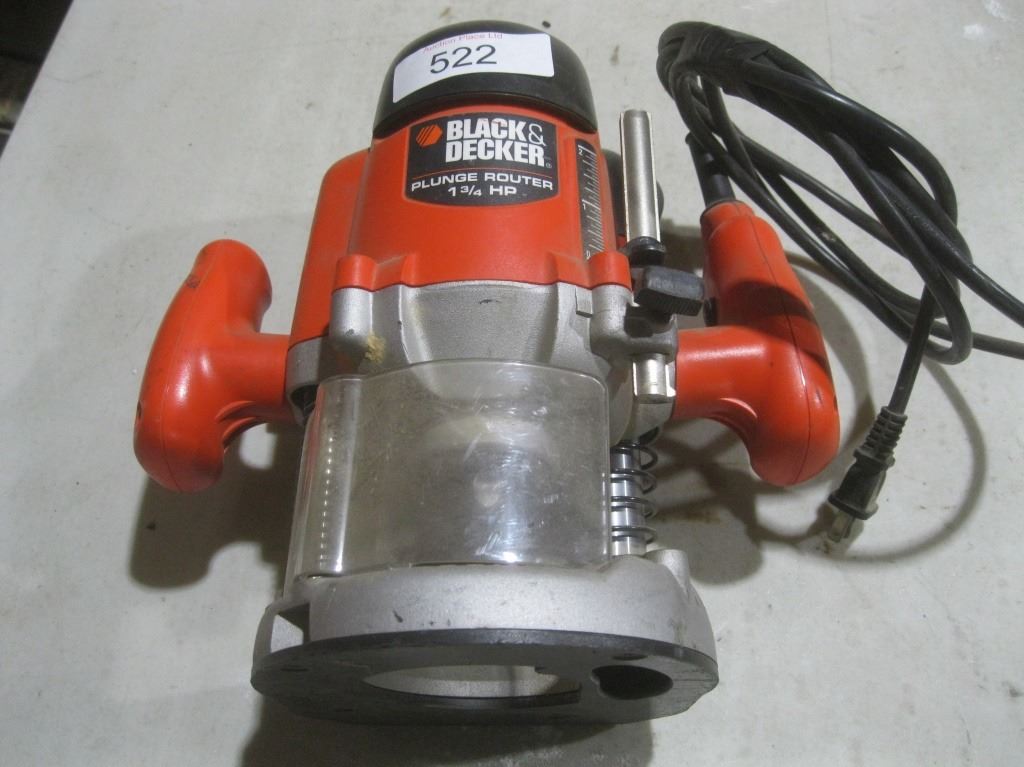 black & decker plunge router 1.75 hp