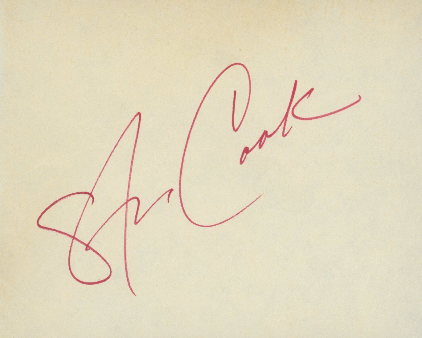 Sam Cook (Cricket player) original signature