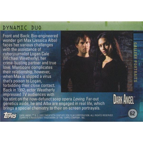 Dark Angel Michael Weatherly signed card