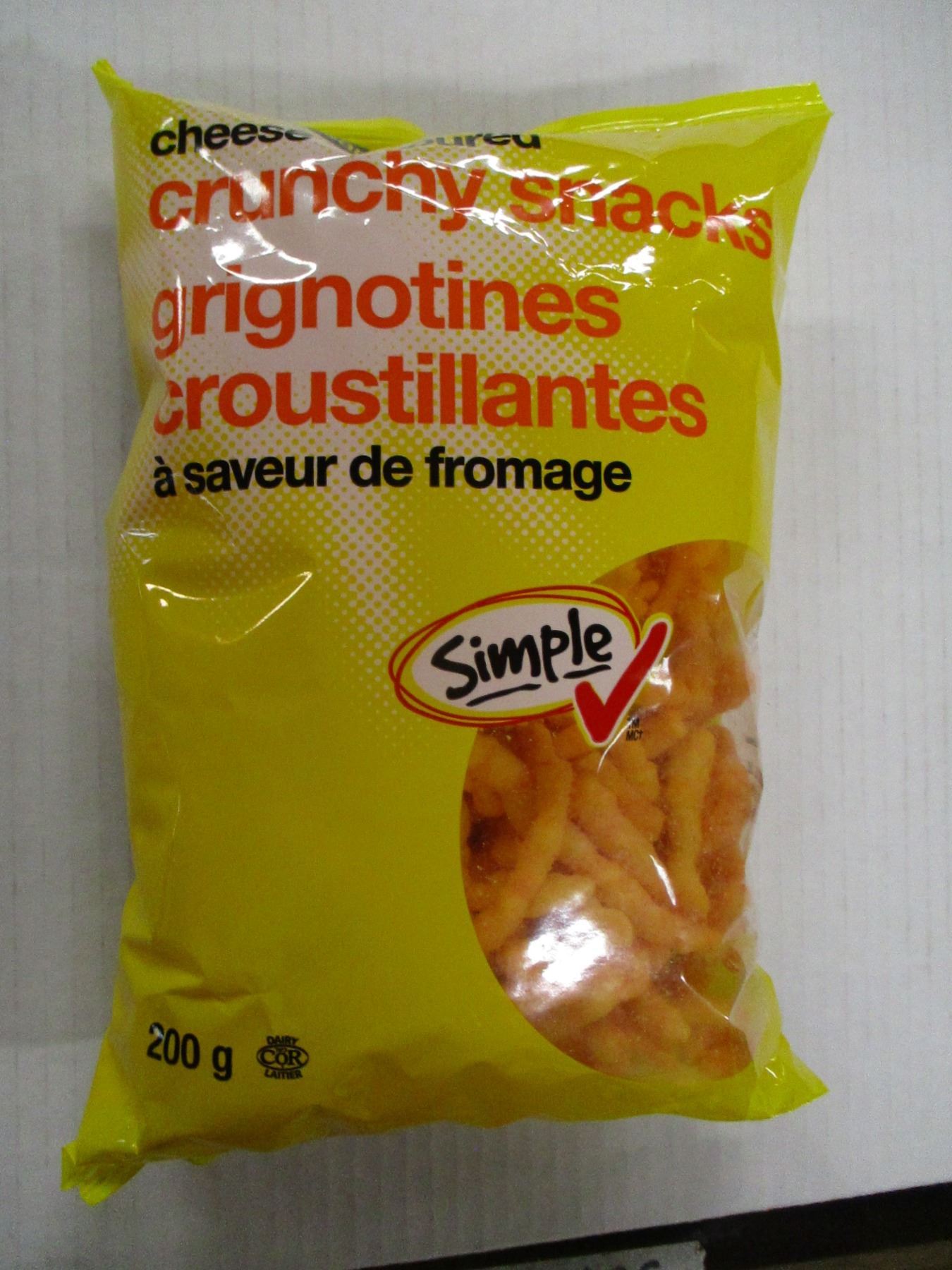 SHELF PULLS (AS IS): CHEESE FLAVORED CRUNCHY SNACKS (200G) - PER BAG