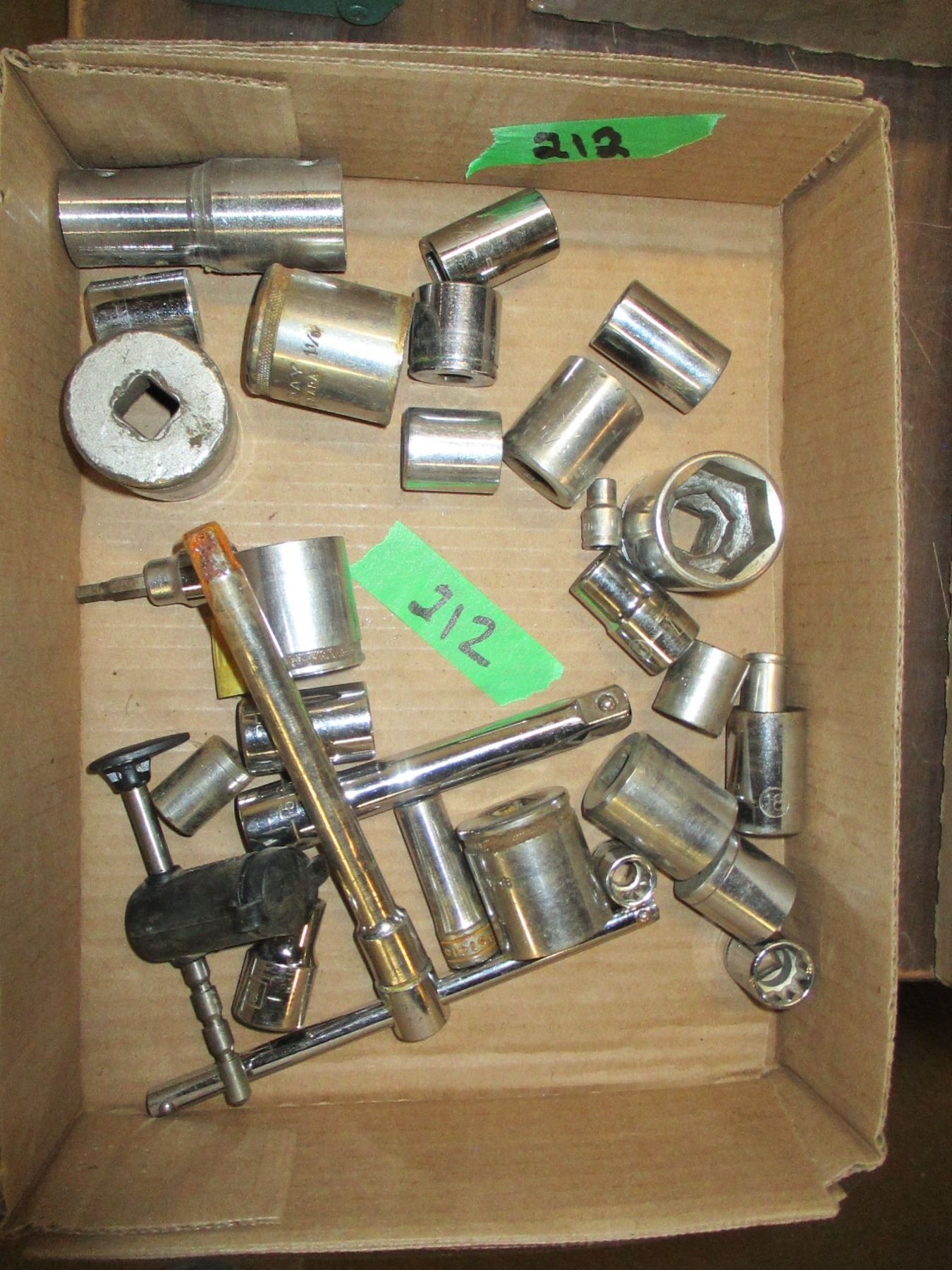 BOX C/W ASSORTED SOCKETS