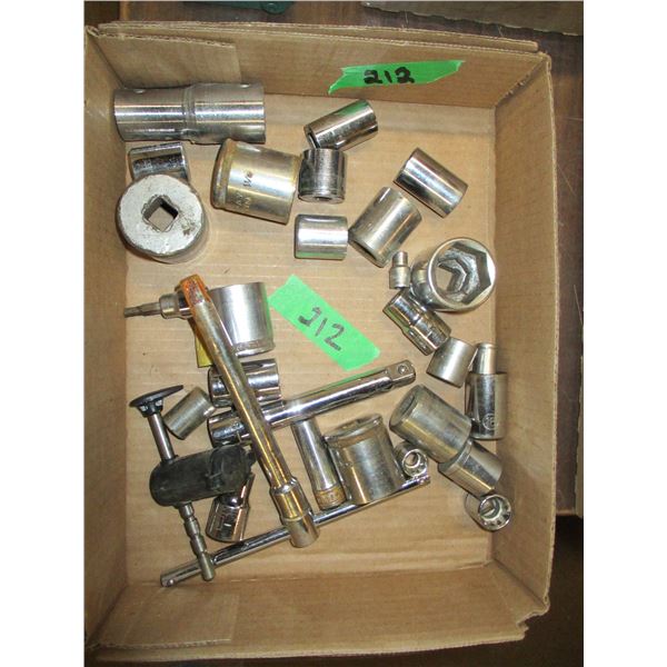 BOX C/W ASSORTED SOCKETS