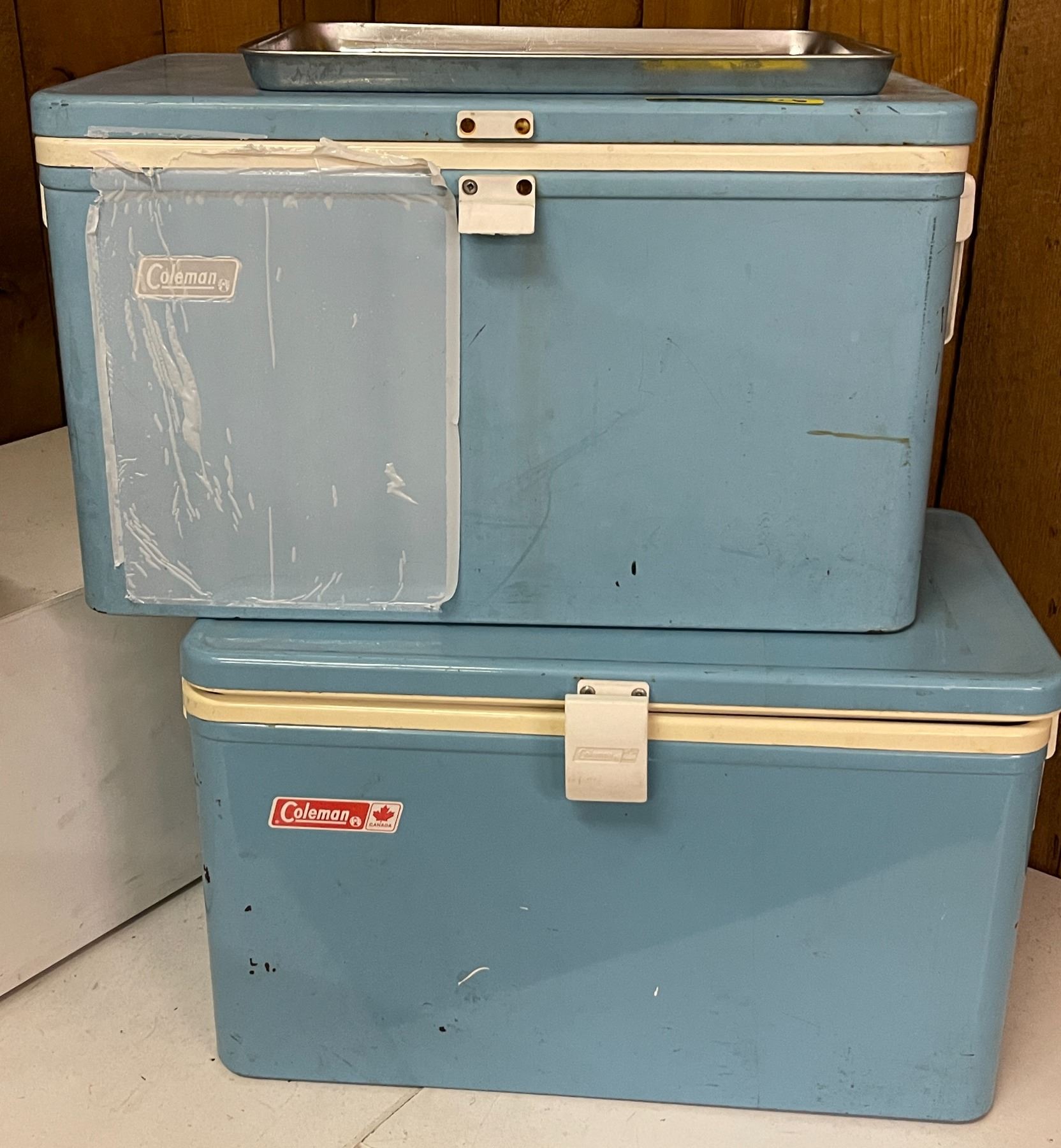Group of 2 Vintage Coleman Cooler/ice box