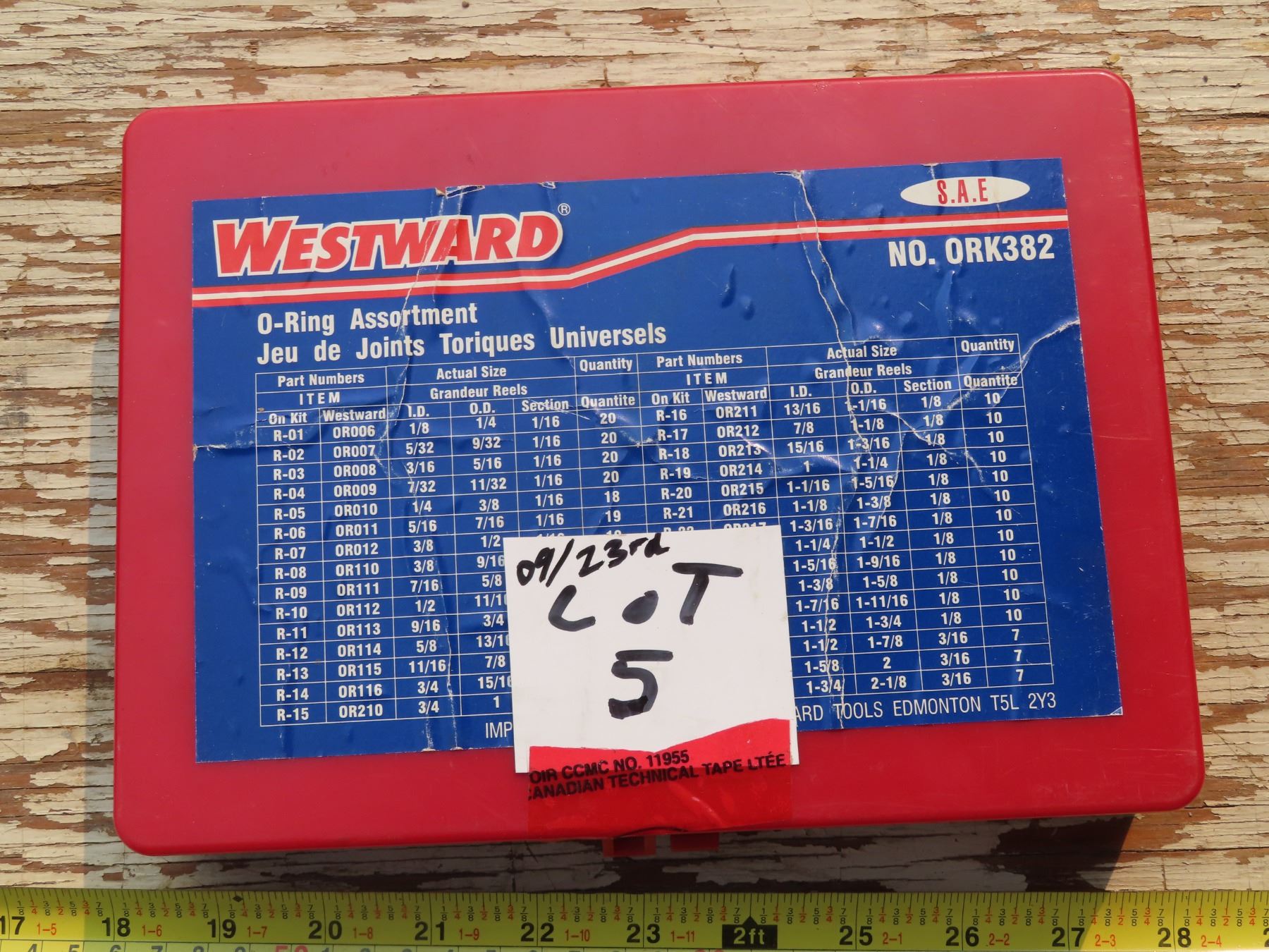Westward S.A.E O-Ring assortment kit - Schmalz Auctions