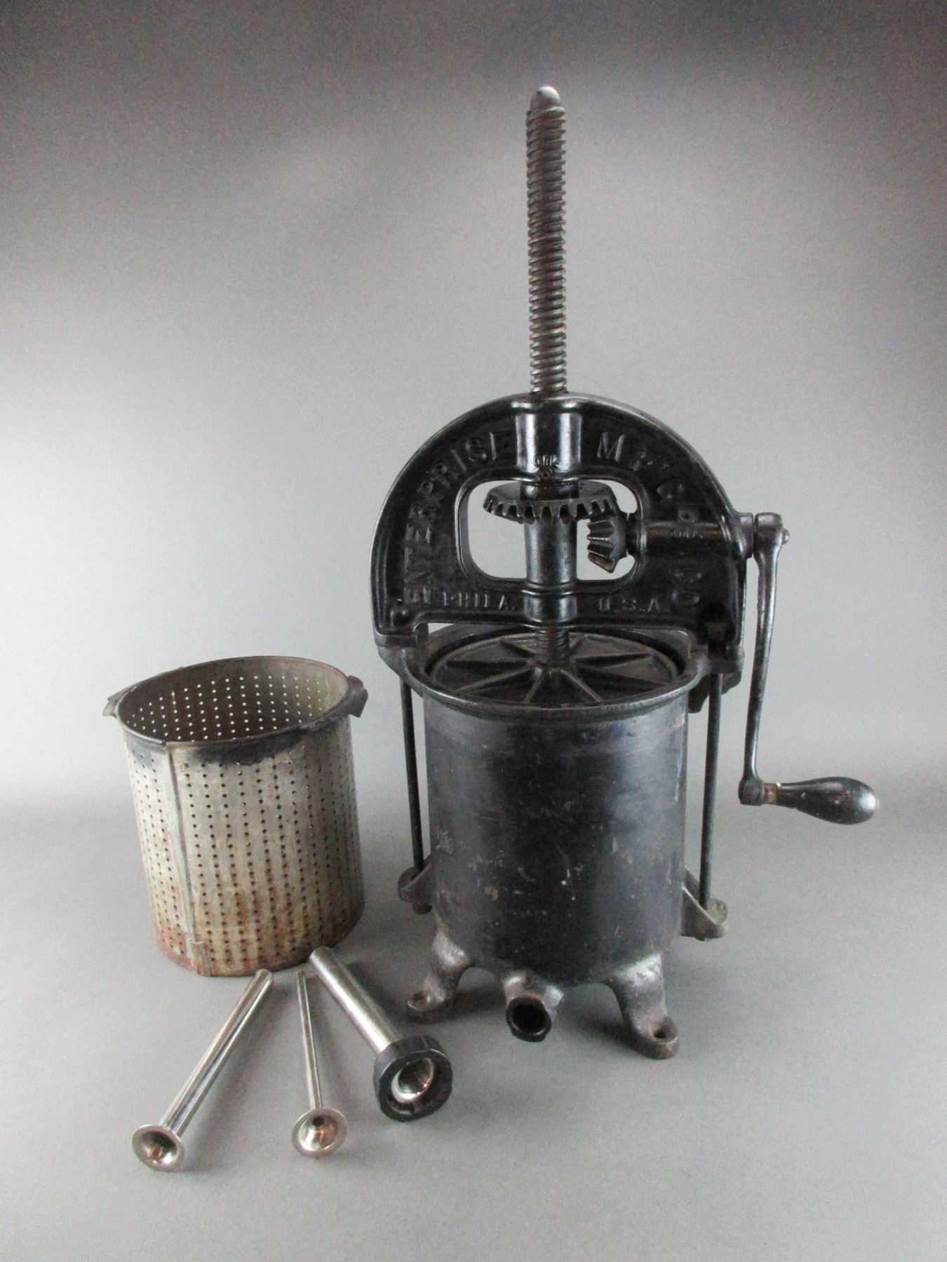 Enterprise Lard Press- Extra Insert And Tube- 11.5"H X 9.25"- Works