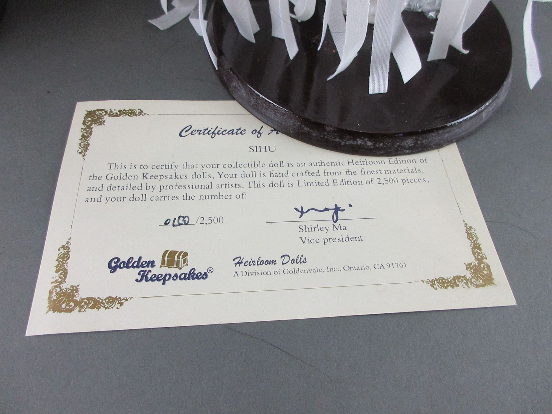 2 Numbered Heirloom Editions Of The Golden Keepsakes Doll- Hand Crafted ...