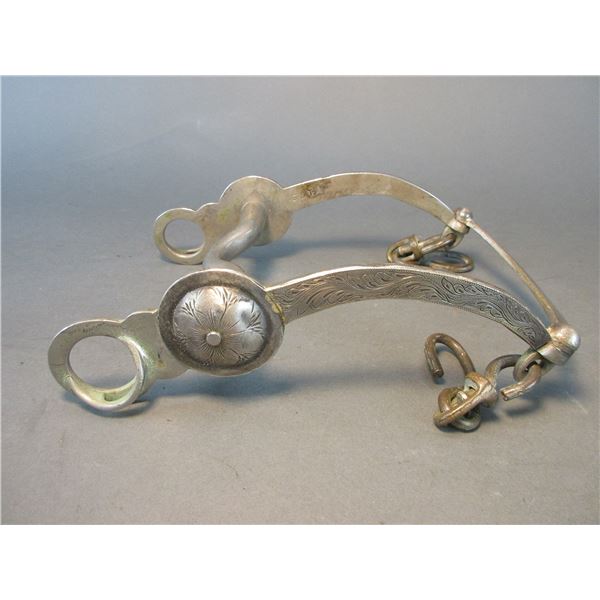 Marked G+T (Gutierrez + Terry) Silver Overlaid Bit- Nevada Cheek- Curb ...