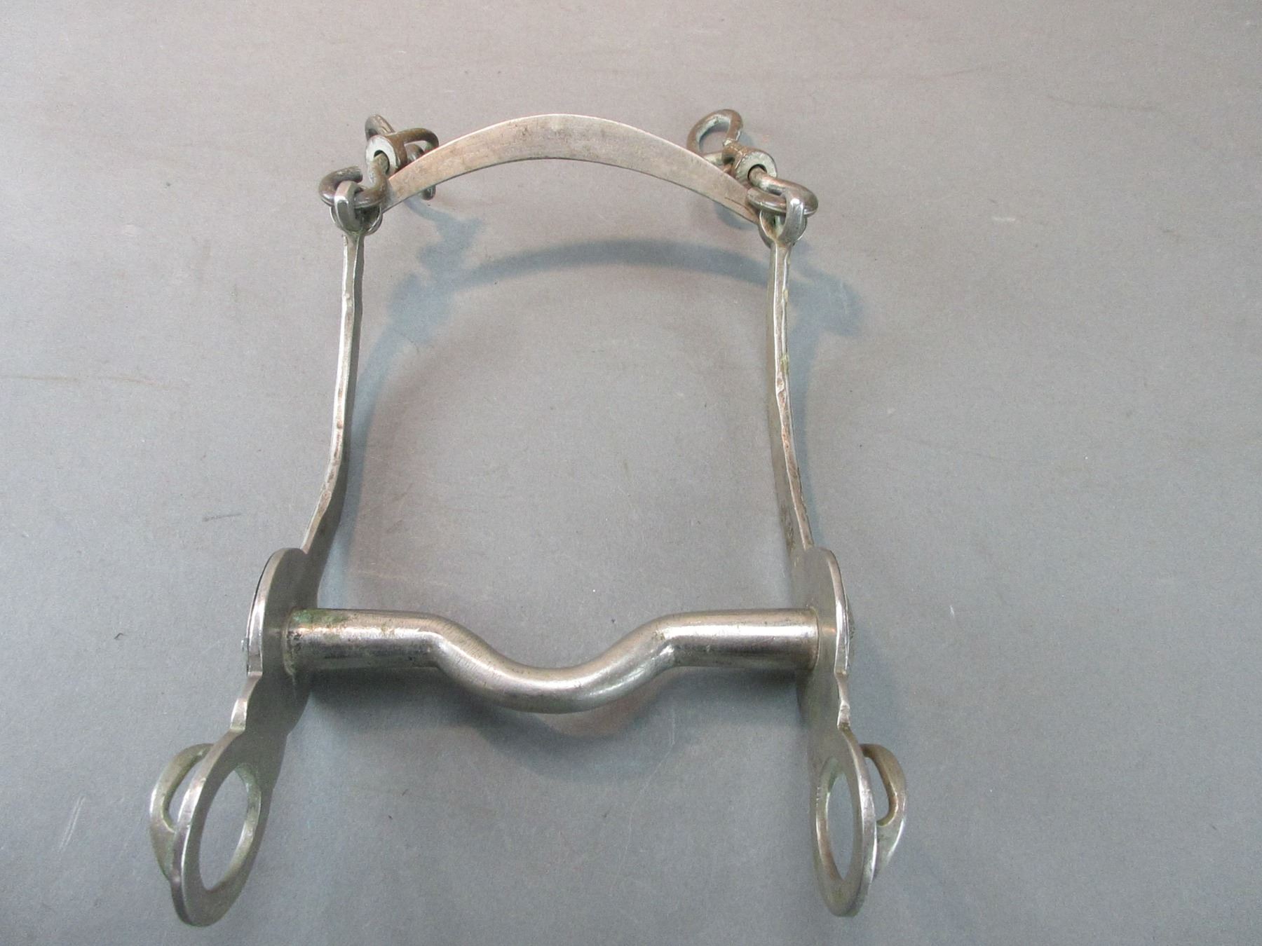 Marked G+T (Gutierrez + Terry) Silver Overlaid Bit- Nevada Cheek- Curb ...