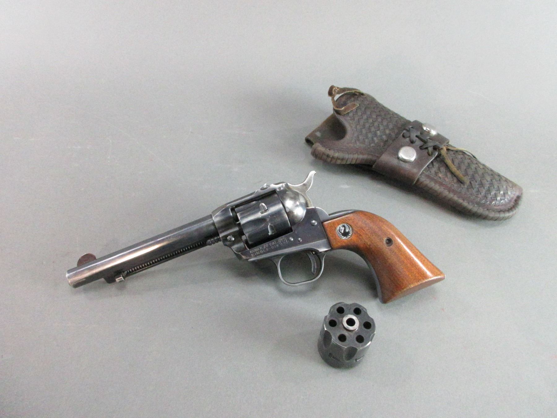 Ruger Single Six Revolver- .22- .22 Mag- Extra Cylinder- 5.5" Barrel- 3 ...