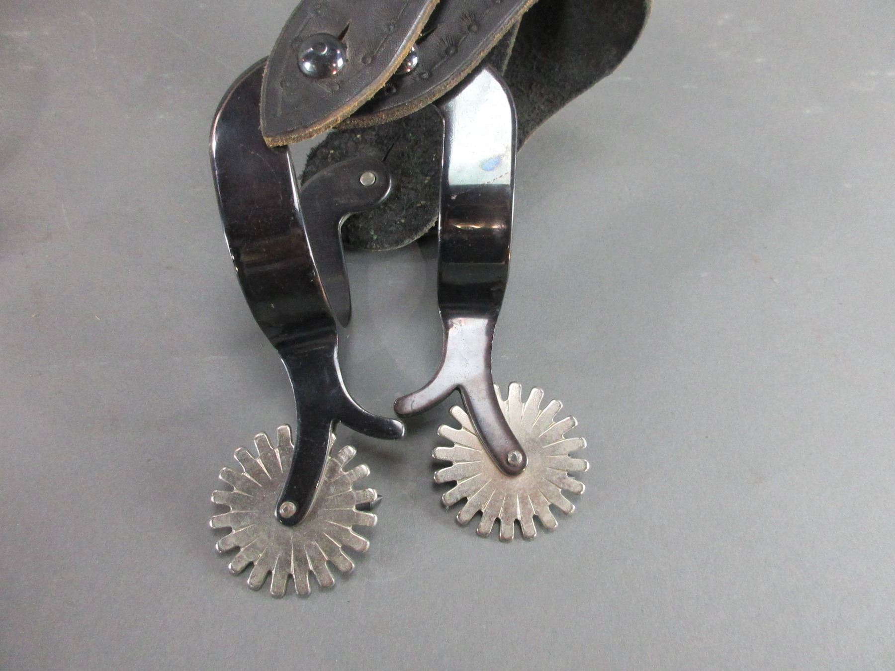 Anchor Marked 1 Dot Spurs- .6" Bands- 2" Shanks- 8 Point Rowels ...