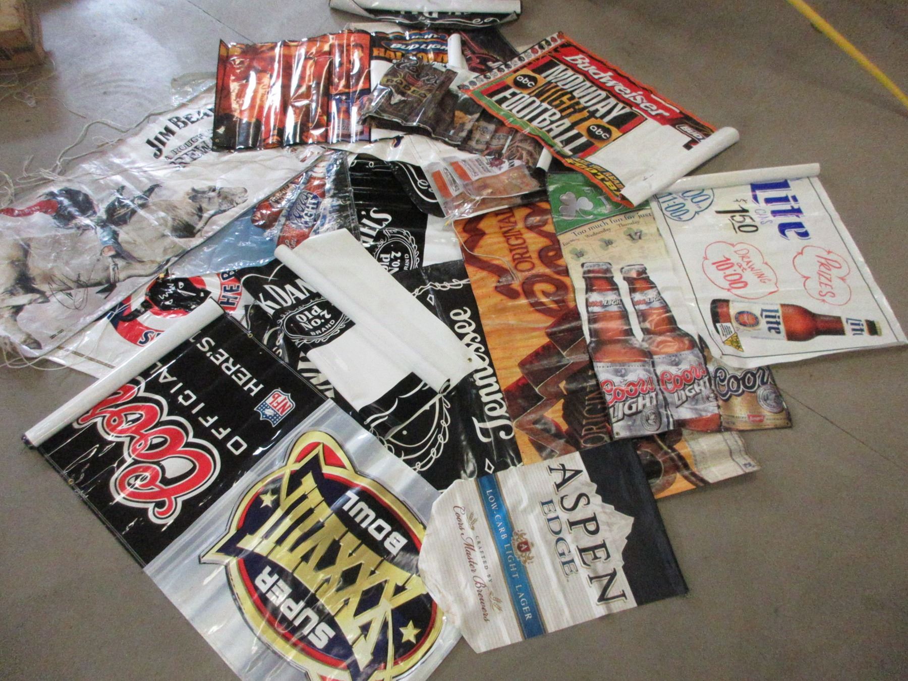 19 Various Vinyl Alcohol Advertising Banners