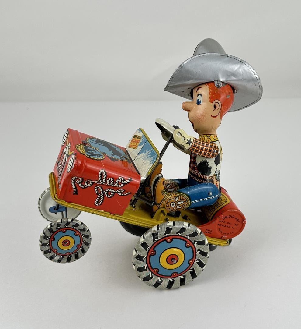 Unique Art Rodeo Joe Tin Litho Cowboy Toy