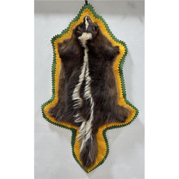 Great Falls Montana Skunk Hide Taxidermy Rug