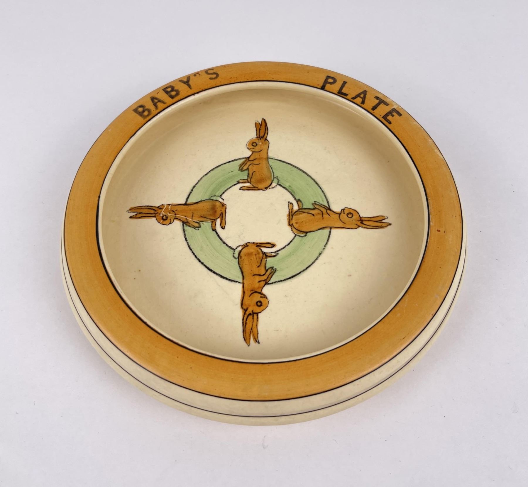 Roseville Juvenile Pottery Baby Plate