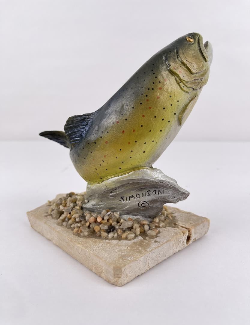Sharon Simonson Bozeman Montana Trout Carving