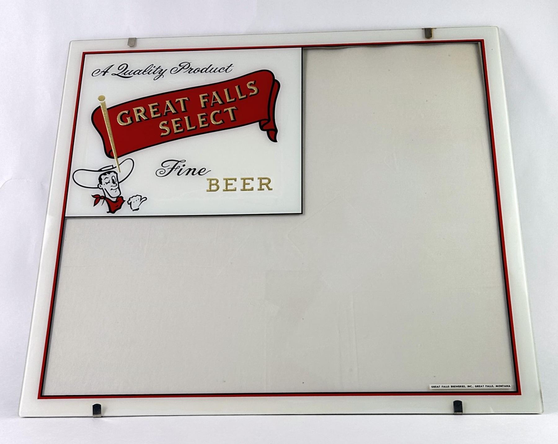 Great Falls Select Montana Beer Sign