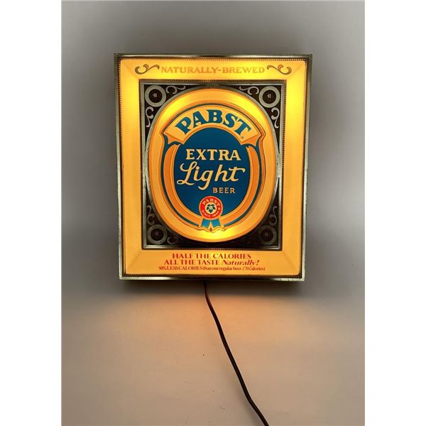 Pabst Extra Light Beer Lighted Sign