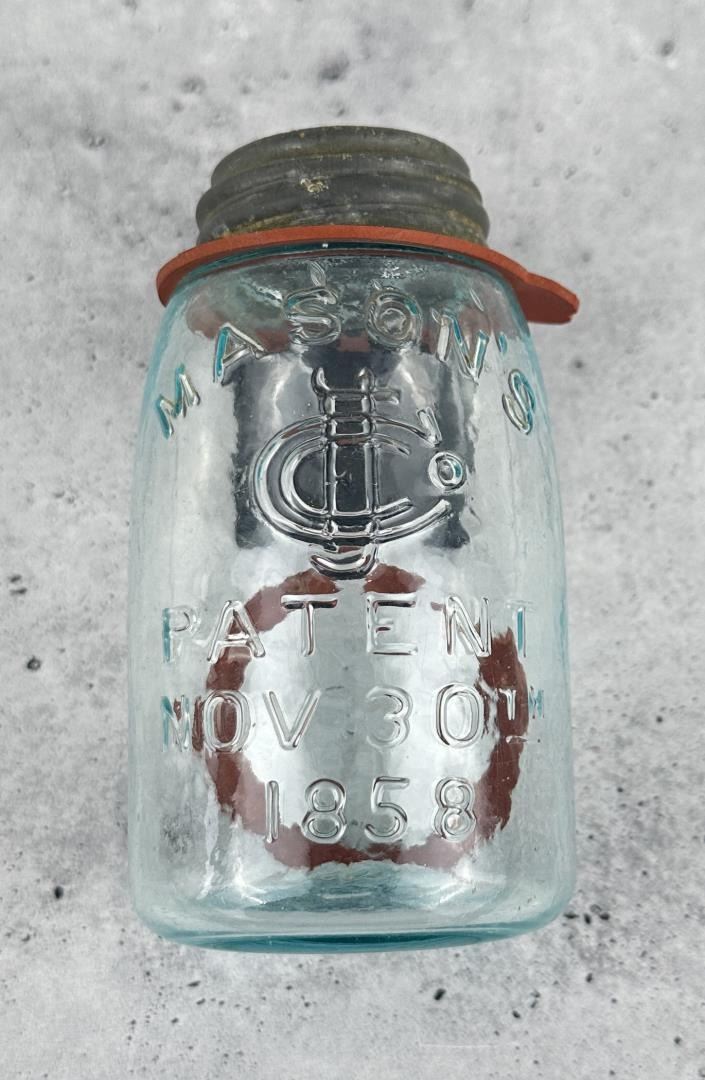 Mason's Patent Nov 30th 1858 Glass Mason Jar