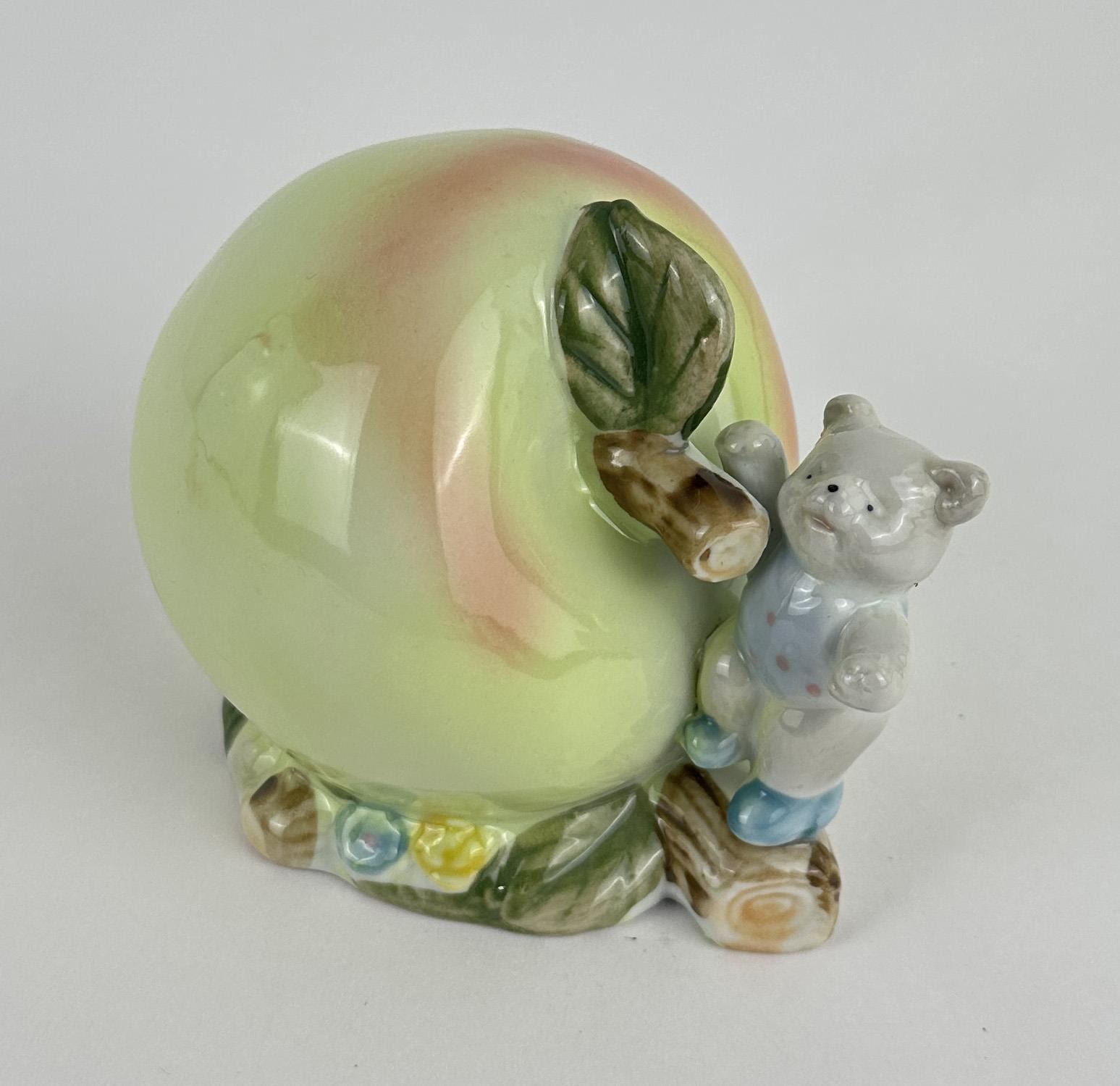 Porcelain Bear with Apple Bank