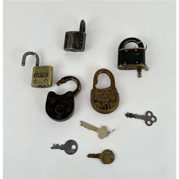 Collection of Antique Padlocks Locks