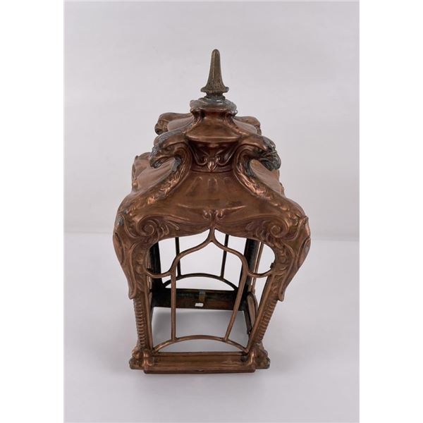 Antique Copper Street Lamp Shade Cage