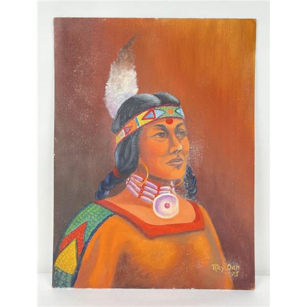 Ray Dan Indian Maiden Painting