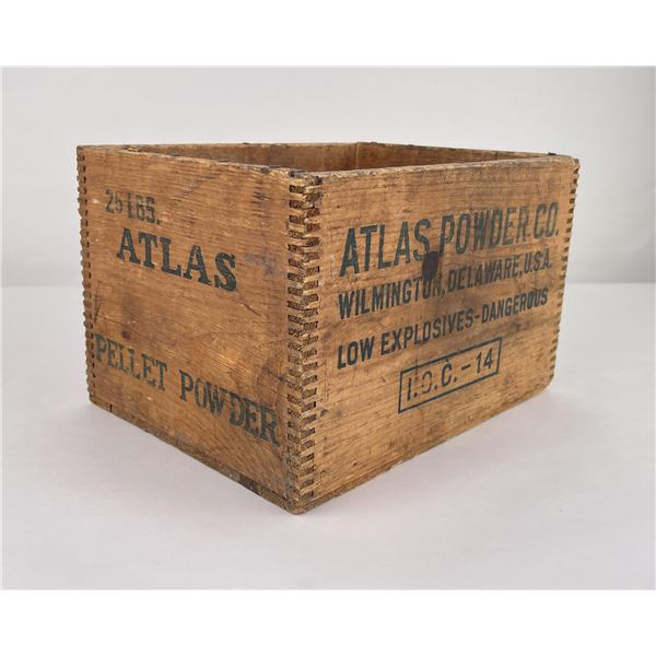 Atlas Powder Pellet Powder Wood Crate Box