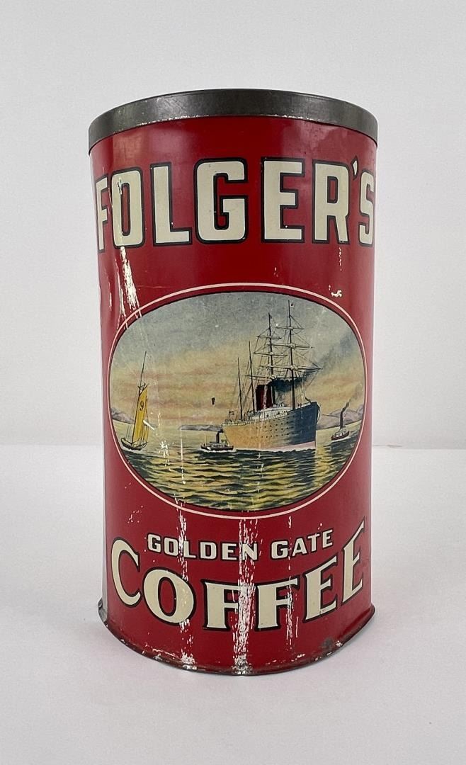 Folgers Golden Gate Coffee Tin Can