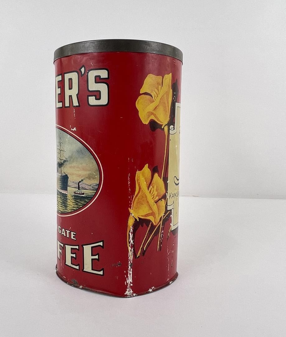 Folgers Golden Gate Coffee Tin Can