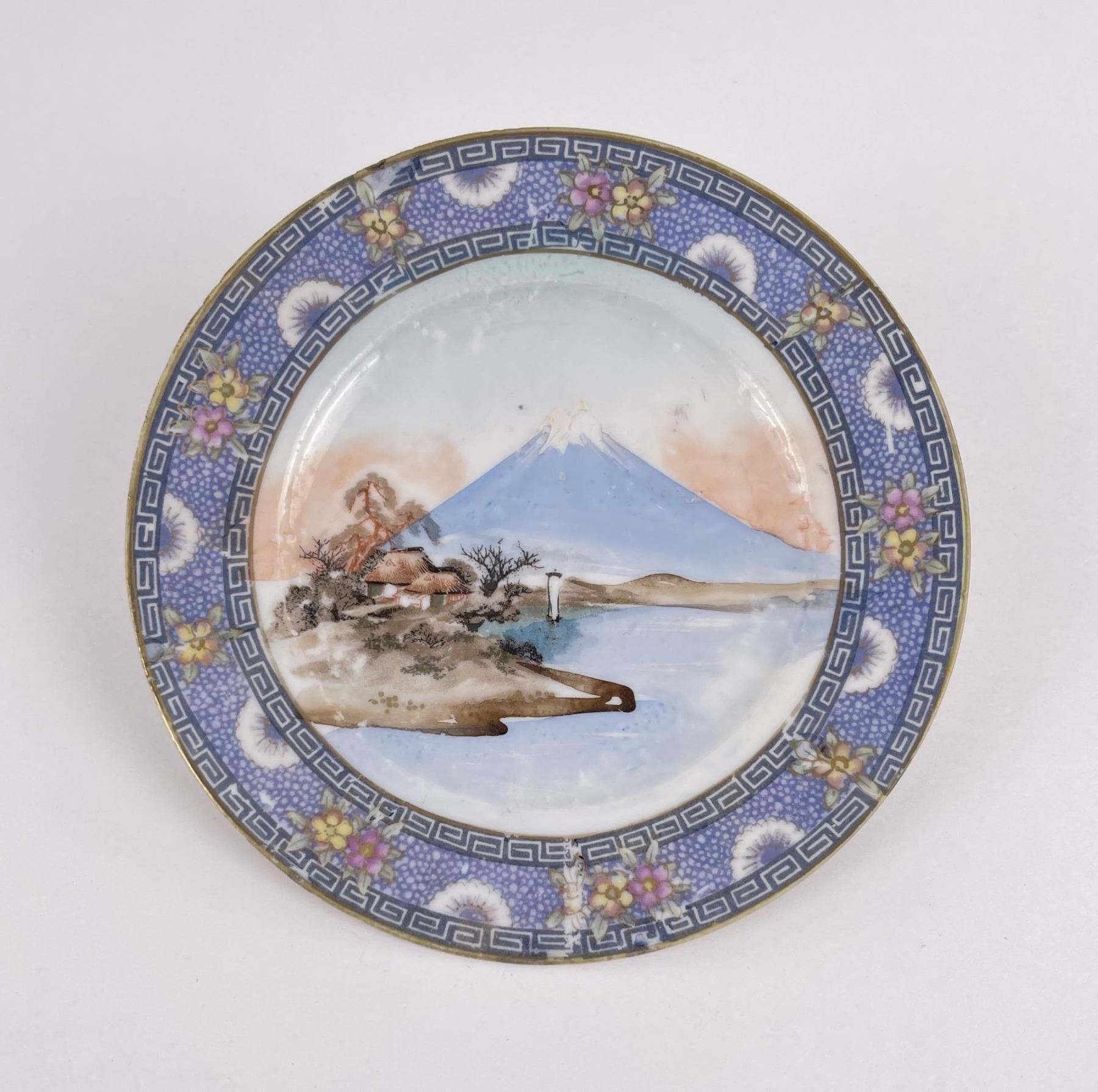 Nippon Porcelain Mt Fuji Japan Plate