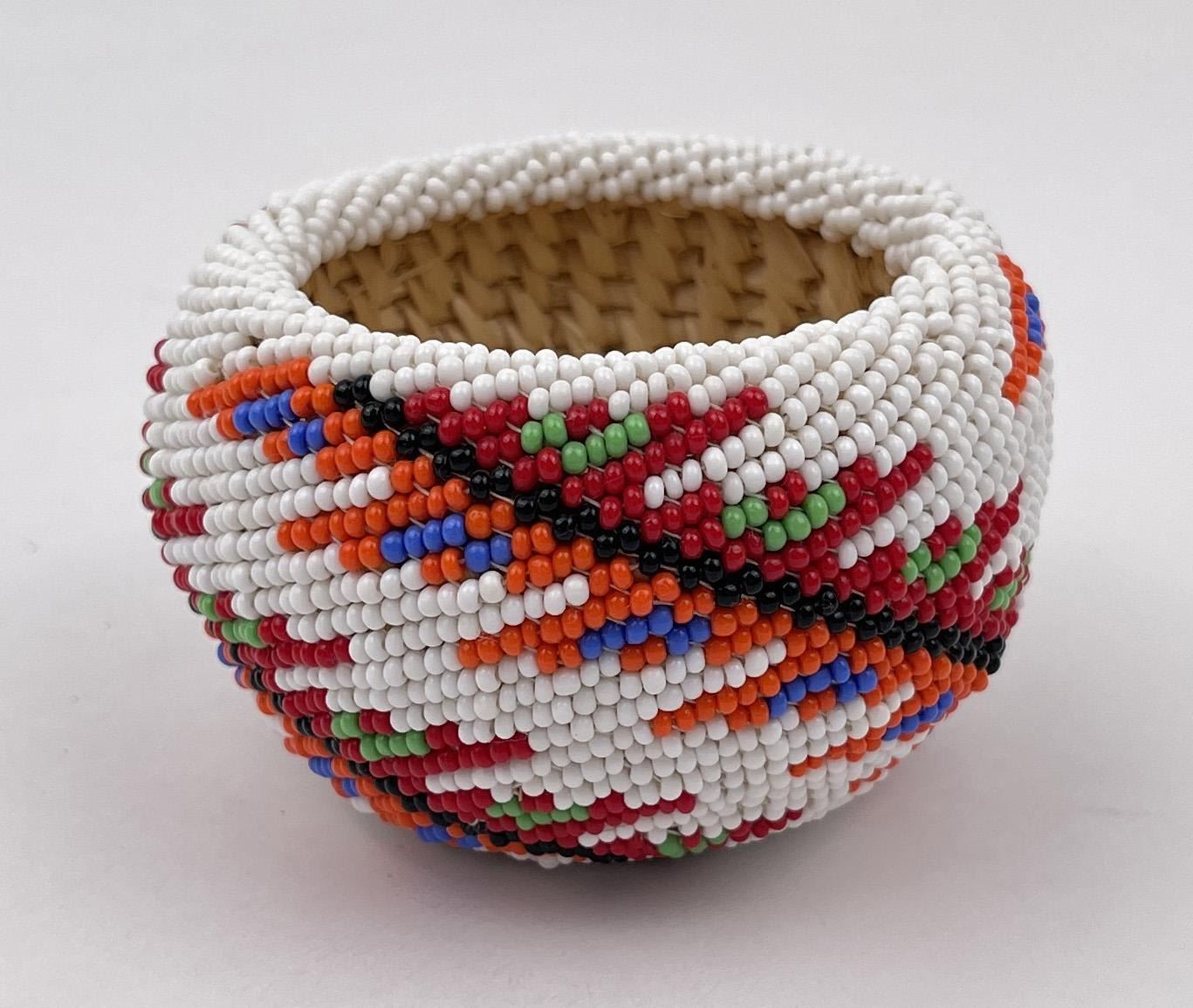 Paiute Native American Indian Beaded Basket