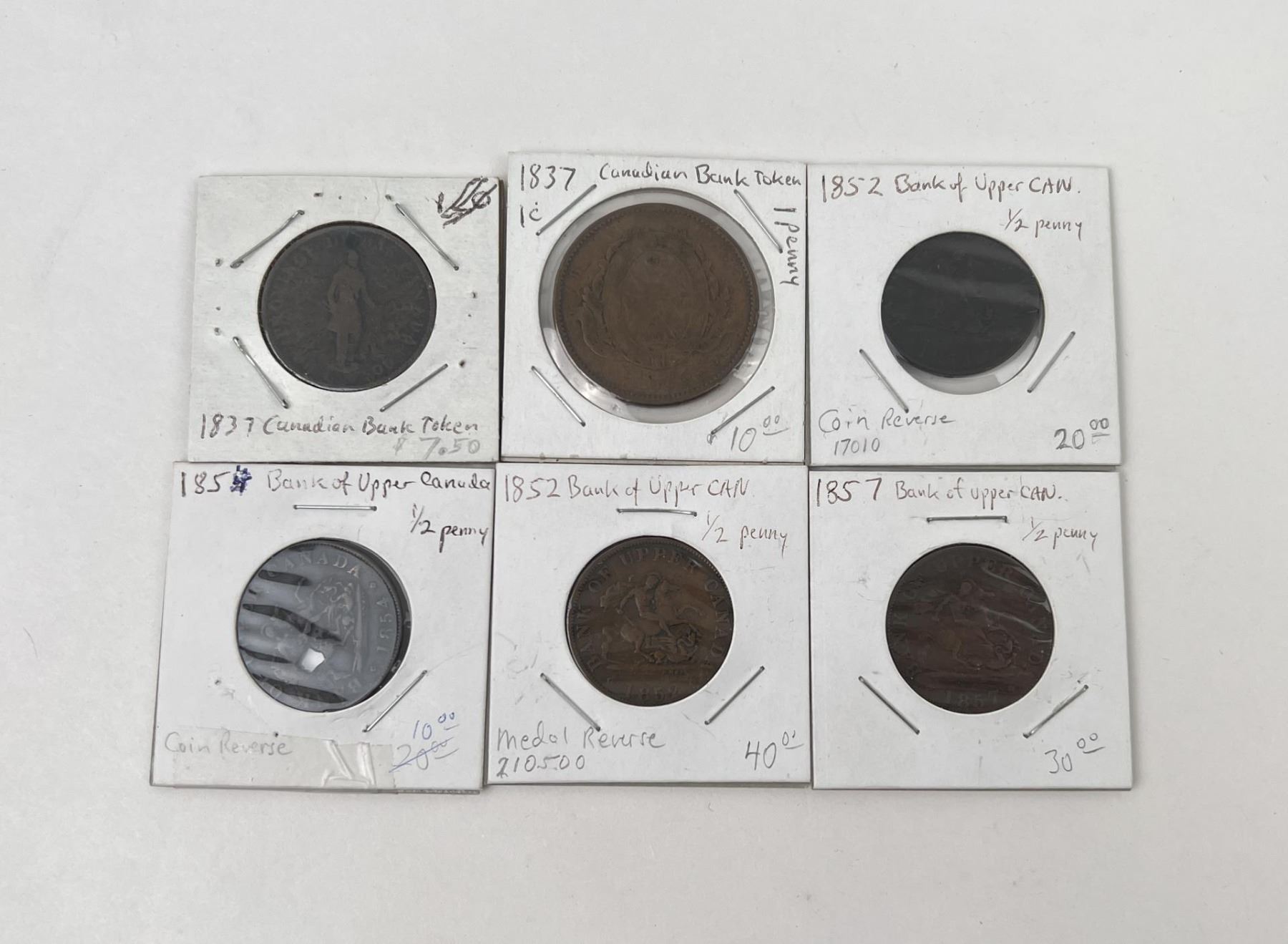 Collection of Canada Bank Tokens