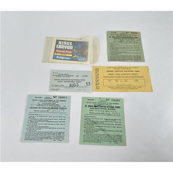Collection of National Park Permits