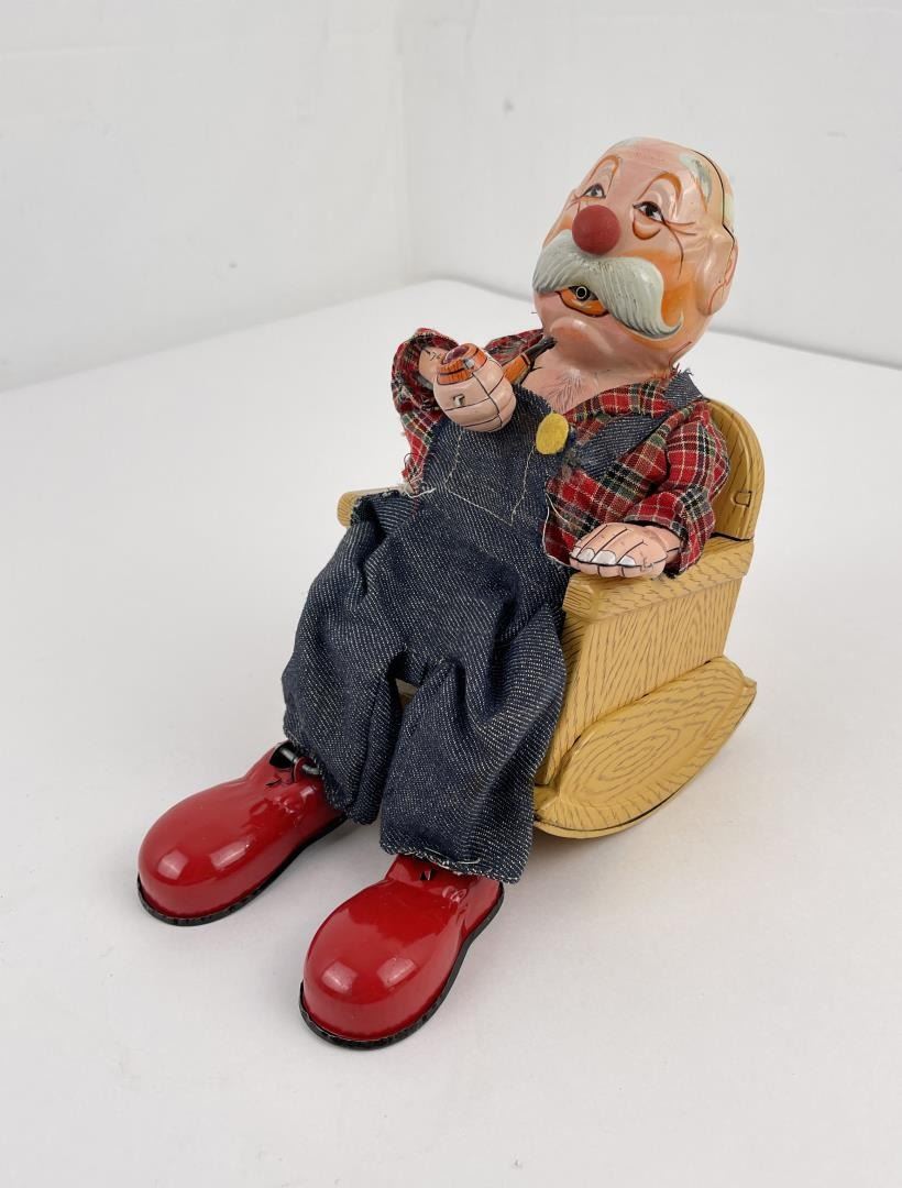 Tin Toy Smoking Granpa