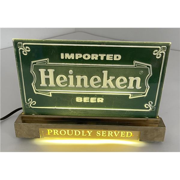 Heineken Lighted Bar Back Sign