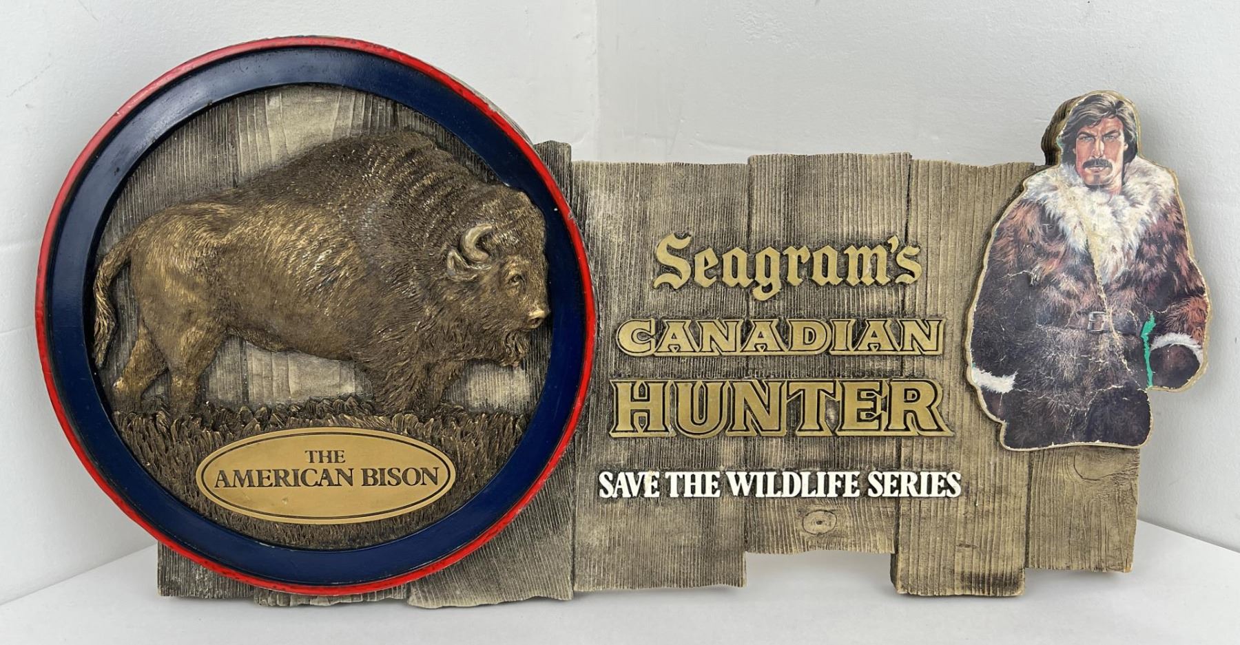 Seagram's Canadian Hunter American Bison Sign