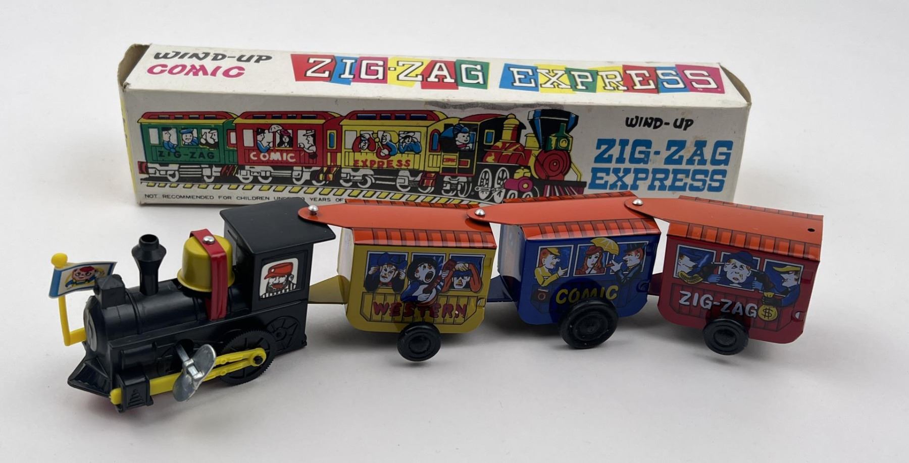 Wind Up Comic Zig-Zag Express Toy
